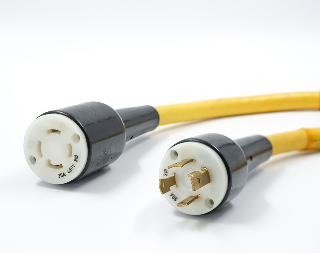 Over-Molded NEMA Twist-Lock and Straight Blade Extension Cords